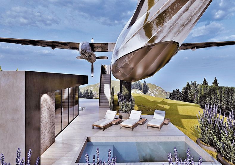 La casa-avión que voló hacia las sierras de Minas